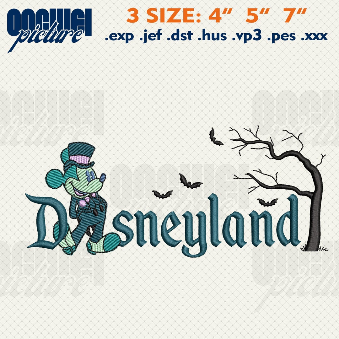 Cartoon Haunted Mouse Embroidery, Halloween Cartoon Haunted Mouse ...