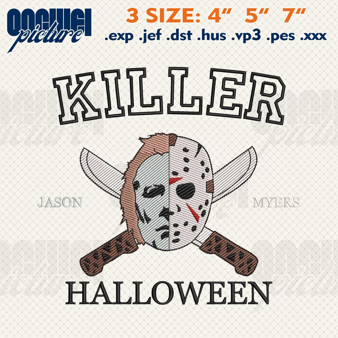 Horror Movie Killerembroidery File, Halloween Horror Movie Killer ...