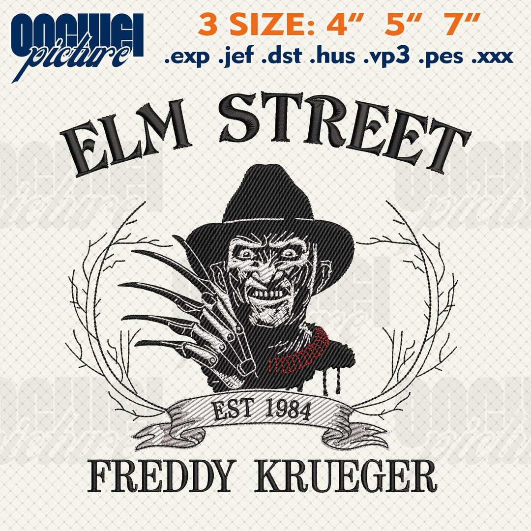 Horror Movie Killer Embroidery File, Halloween Horror Movie Killer ...