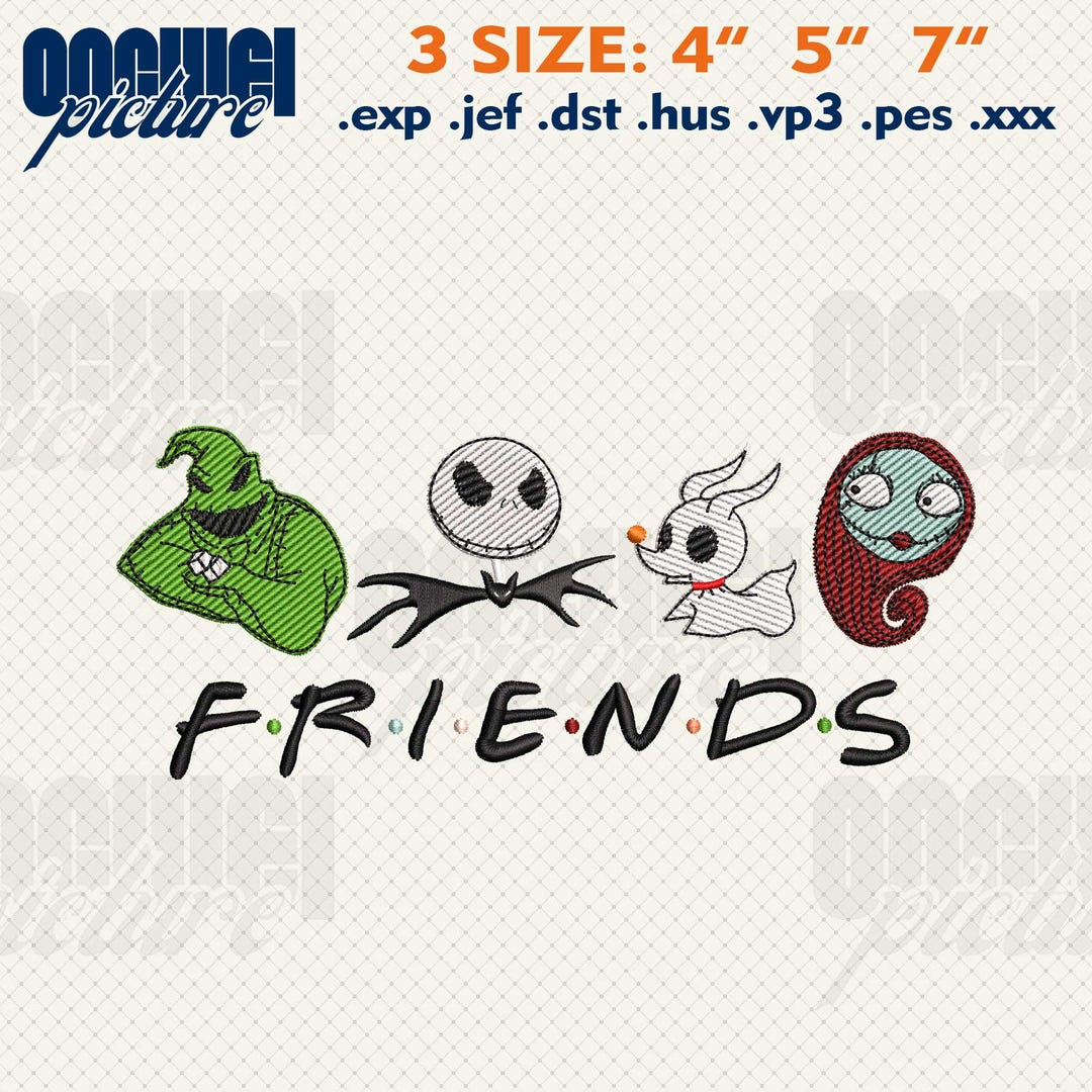 Cartoon Nightmare Friend Embroidery File, Cartoon Nightmare Friend ...