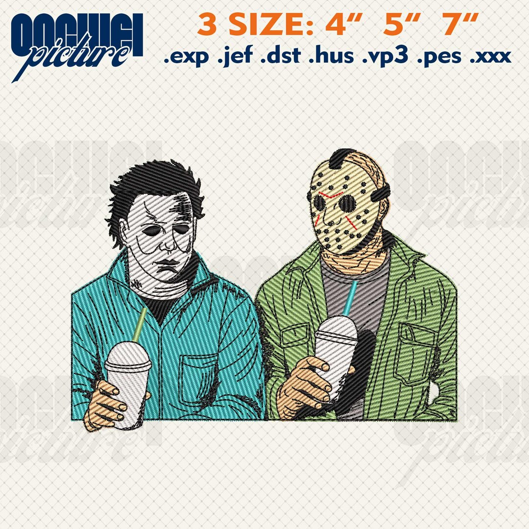 Horror Movie Killer Embroidery File, Halloween Horror Movie Killer ...