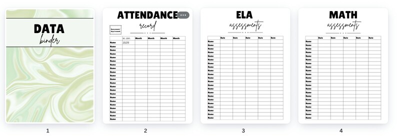 Customizable Teacher's Data Binder - Organize With Ease! - Etsy