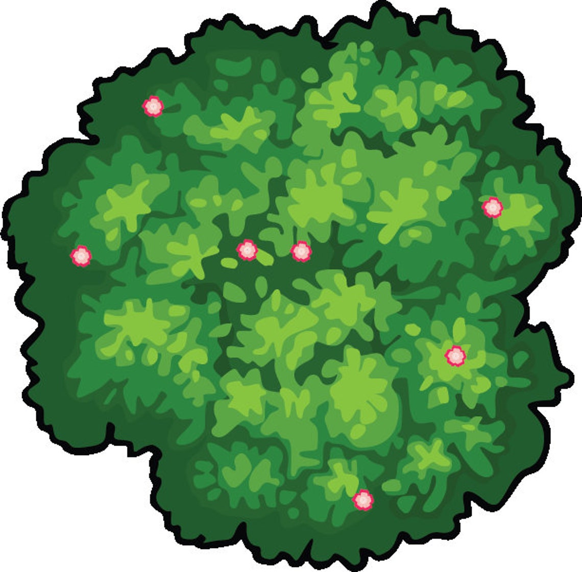 Trees, Shrubs & Plants Vector Symbols. Includes Ai, SVG, PDF and PDF ...