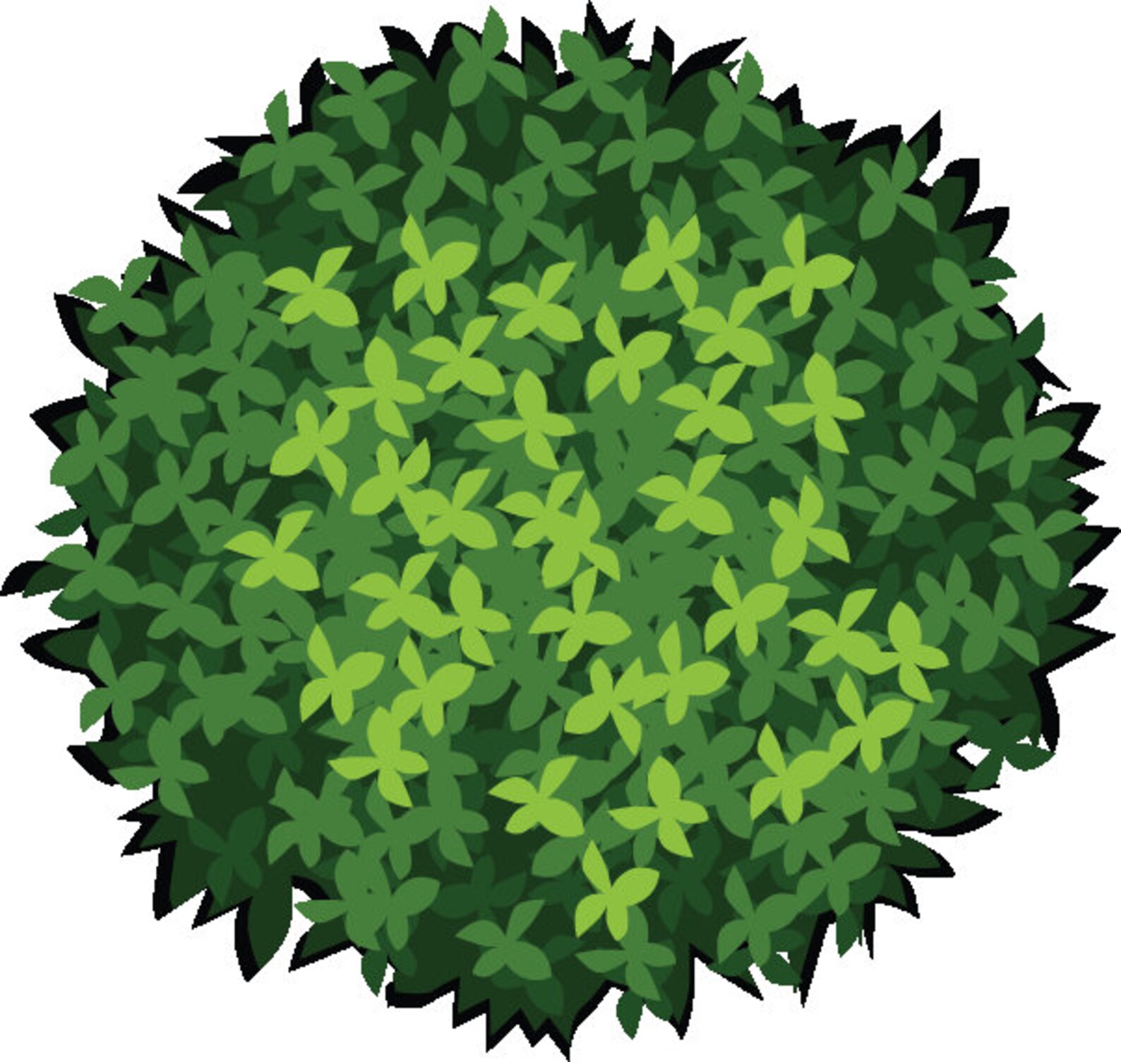 Trees, Shrubs & Plants Vector Symbols. Includes Ai, SVG, PDF and PDF ...