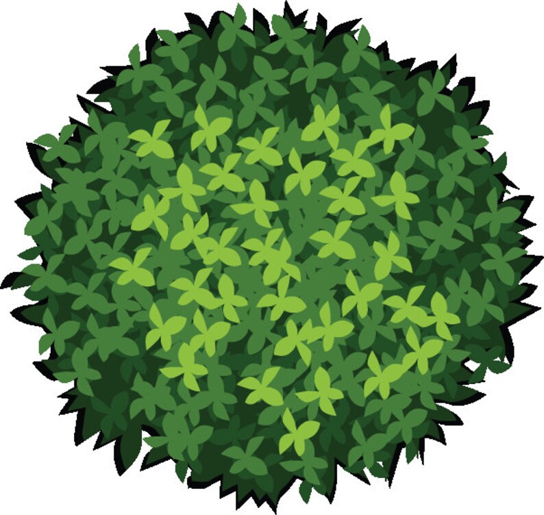 Trees, Shrubs & Plants Vector Symbols. Includes Ai, SVG, PDF and PDF ...