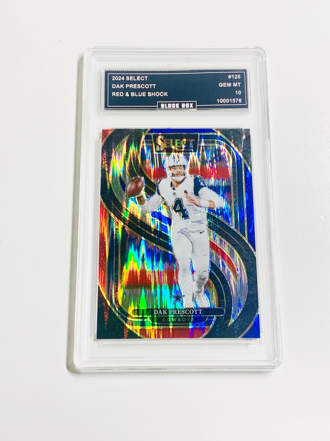Dak Prescott 2024 Select Red & Blue Shock #125 Cowboys Graded 10 - Etsy