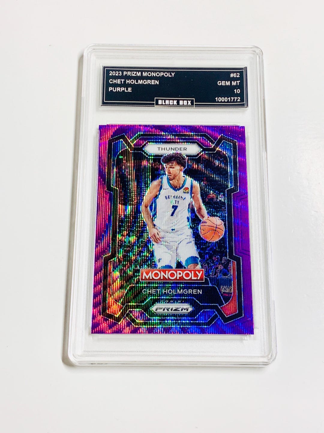 Chet Holmgren 2023 Prizm Monopoly Purple Wave #62 Thunder Graded 10 - Etsy