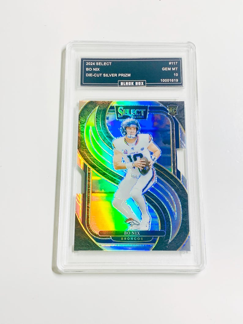 Bo Nix 2024 Select Die-cut Silver Prizm #117 Broncos Rookie Card Graded ...