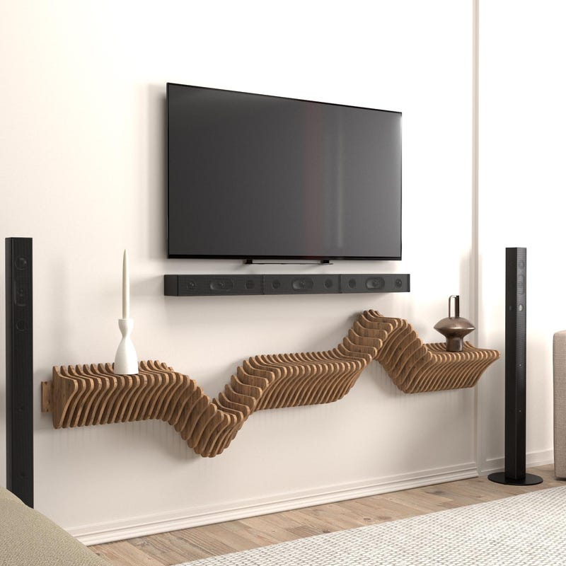 Natural Oak Geometric Art - Etsy