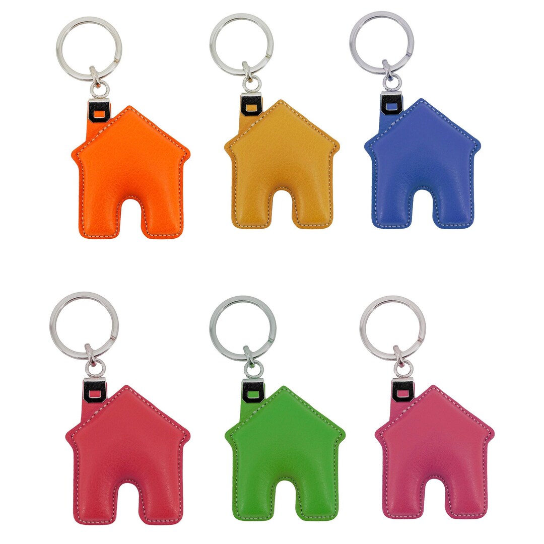 Leather Bolero. Leather Keychain in the Shape of a House, Available in ...