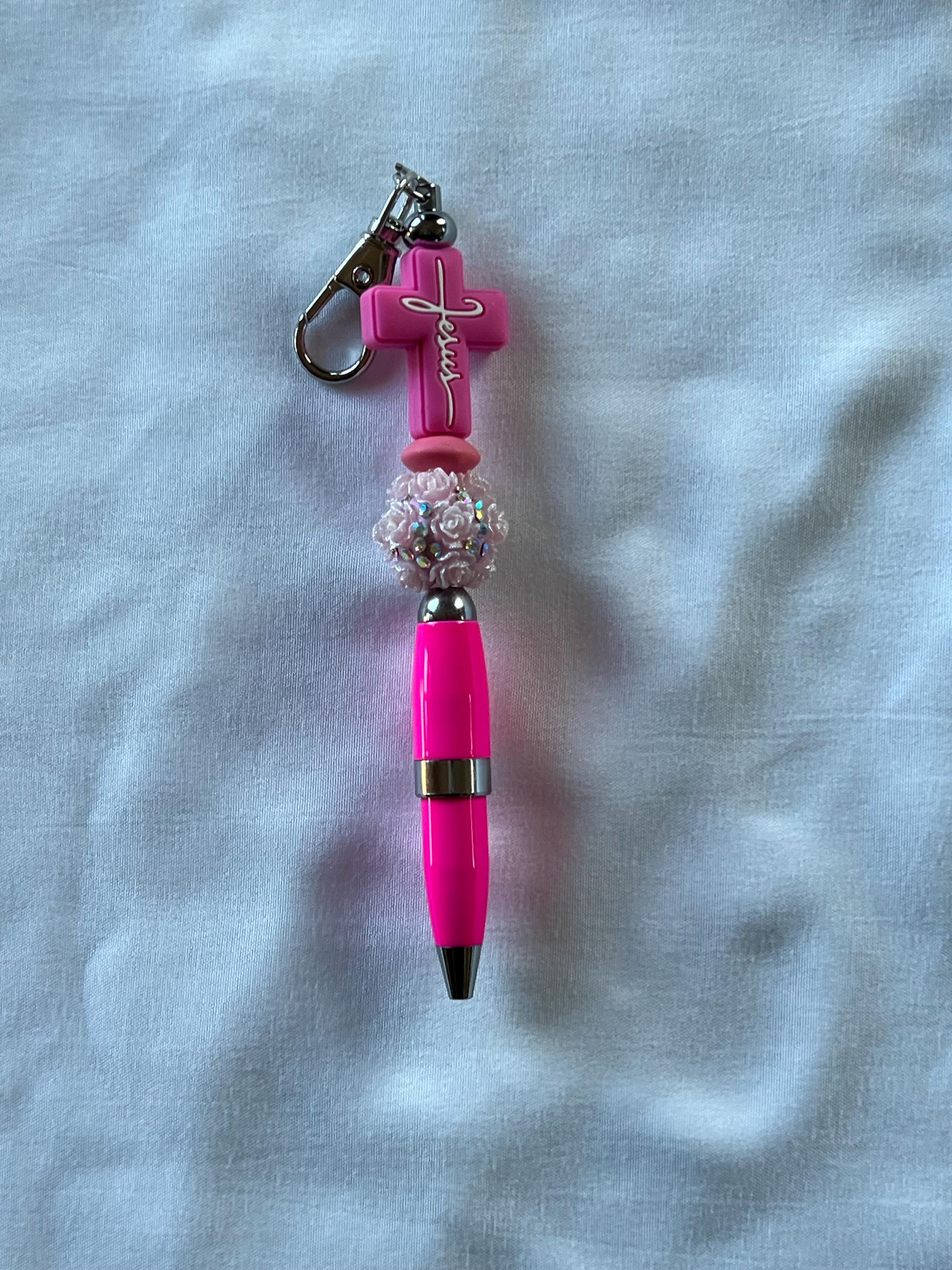 Pen Keychains, Key Rings, Beaded Pen, Beaded Keychain, Pen Clip - Etsy