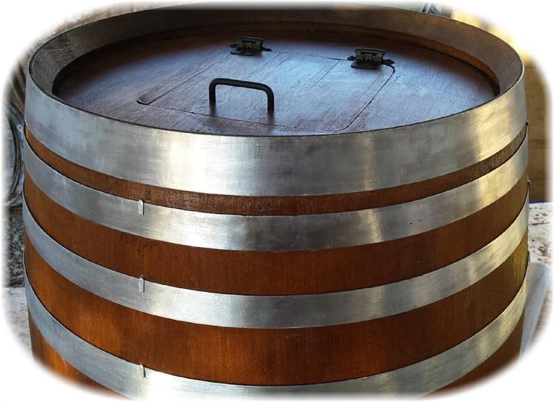 Decorative Oak Wine Barrel With Hinged Lid - Etsy