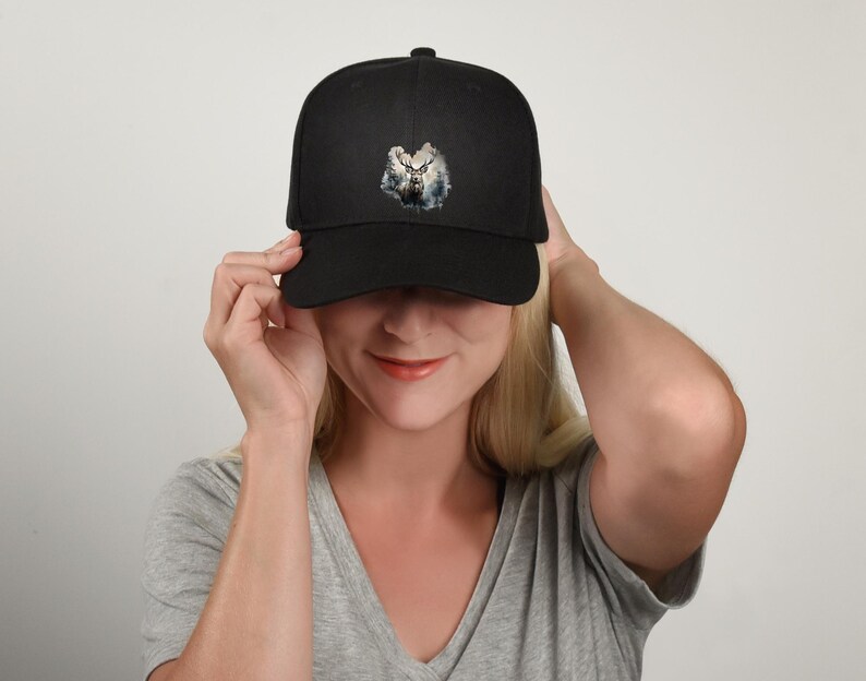 Whitetail Deer Head Baseball Cap, Low Profile Wildlife Lover Nature Hat ...