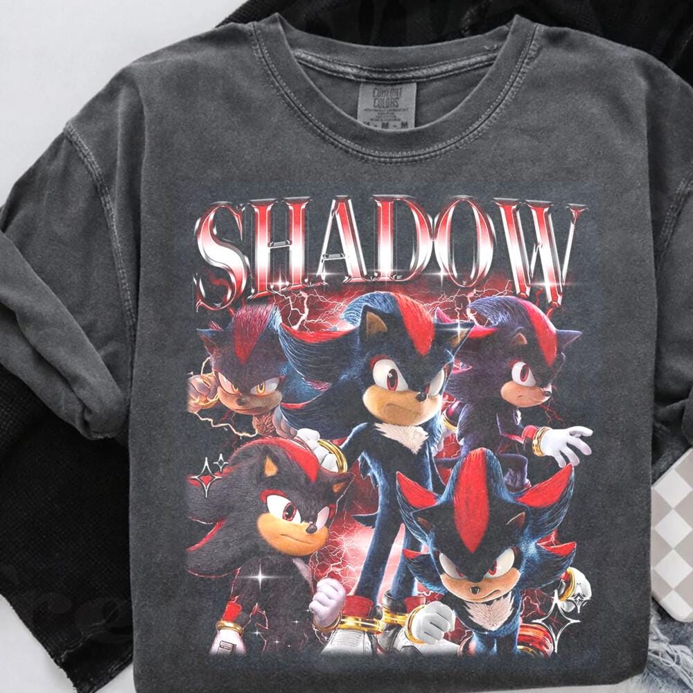 Shadow the Hedgehog Shirt, Sonic Shirt, Gift for Him, Video Game Shirt ...