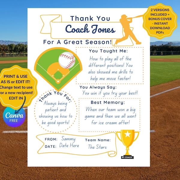 Baseball Coach - Etsy