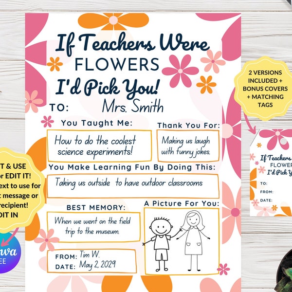 Teacher Appreciation Printable - Etsy