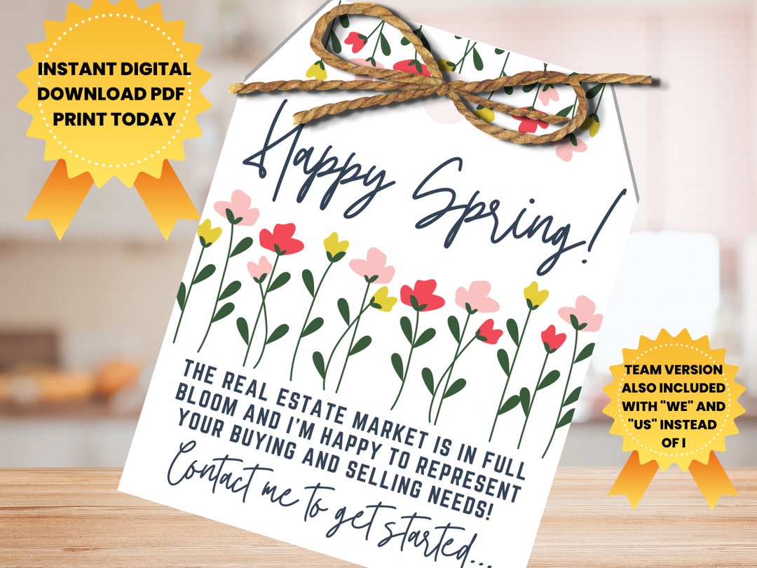 Spring Pop by Tags: Realtor Plant & Seed Gift Labels (PDF) - Etsy