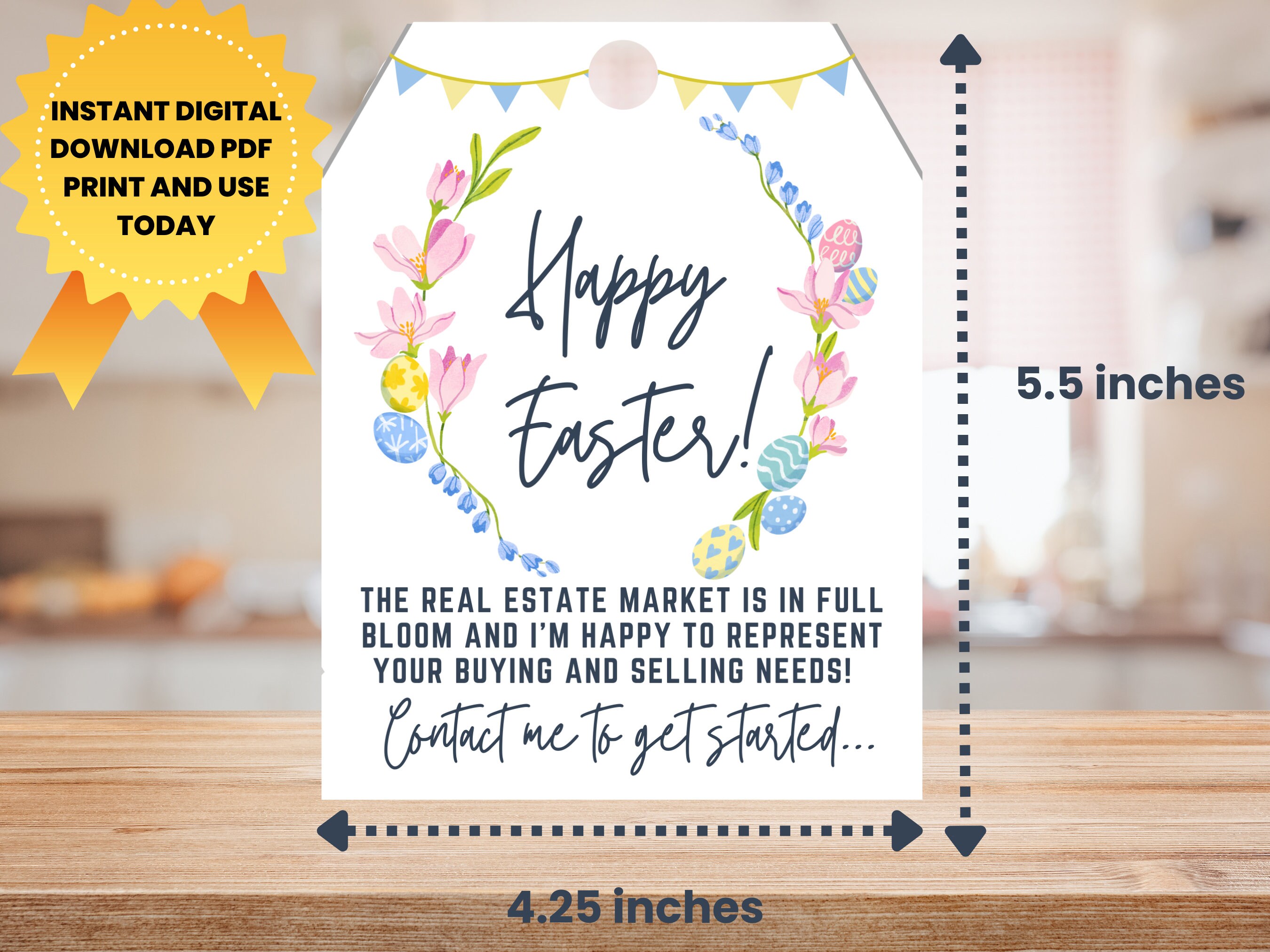 PRINTABLE Easter Pop by Tags Realtor Popby Easter Plant Tags Real ...