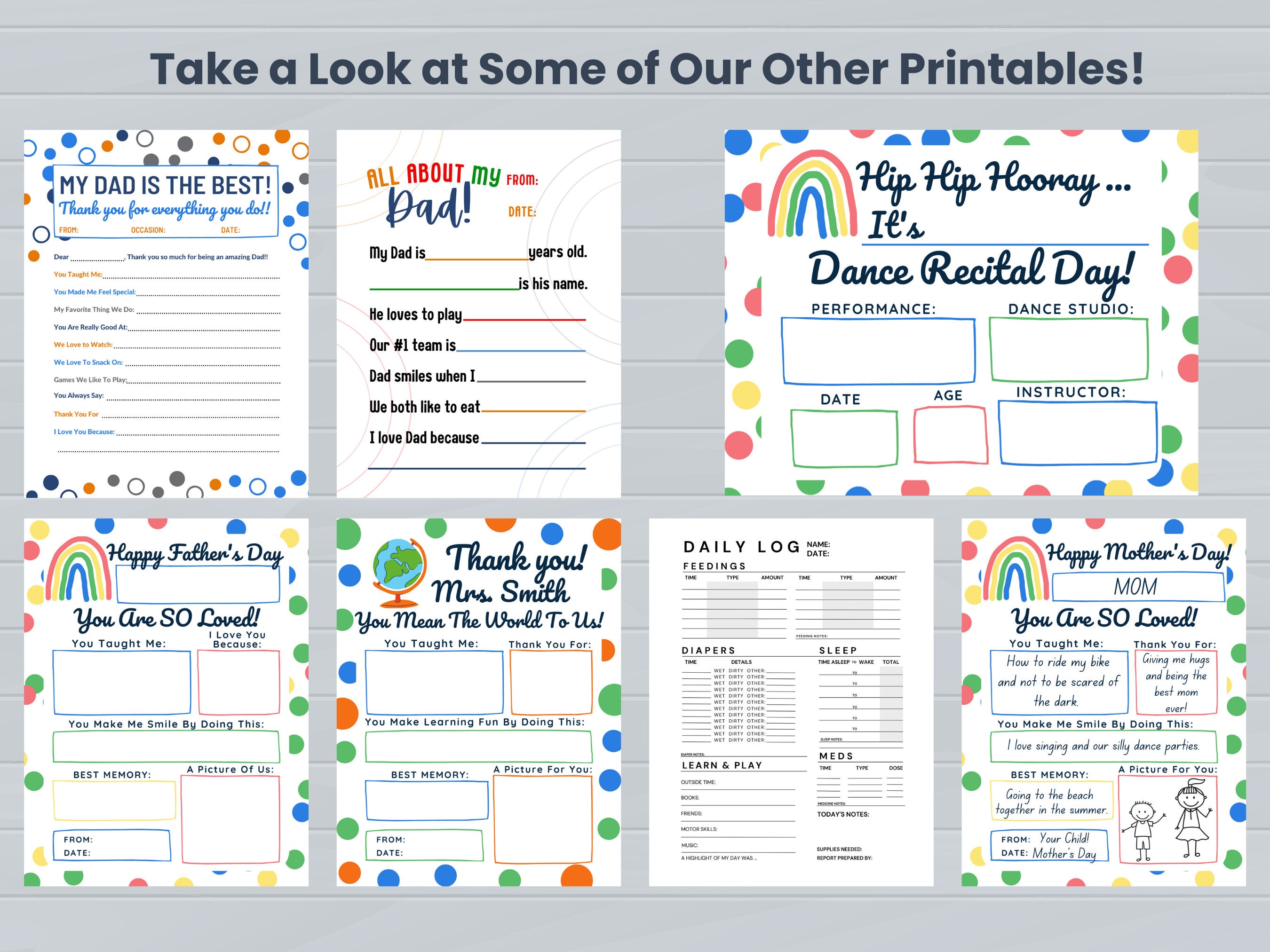 Teacher Appreciation Fill-in Printable: Rainbow Design (EDIT IN CANVA ...