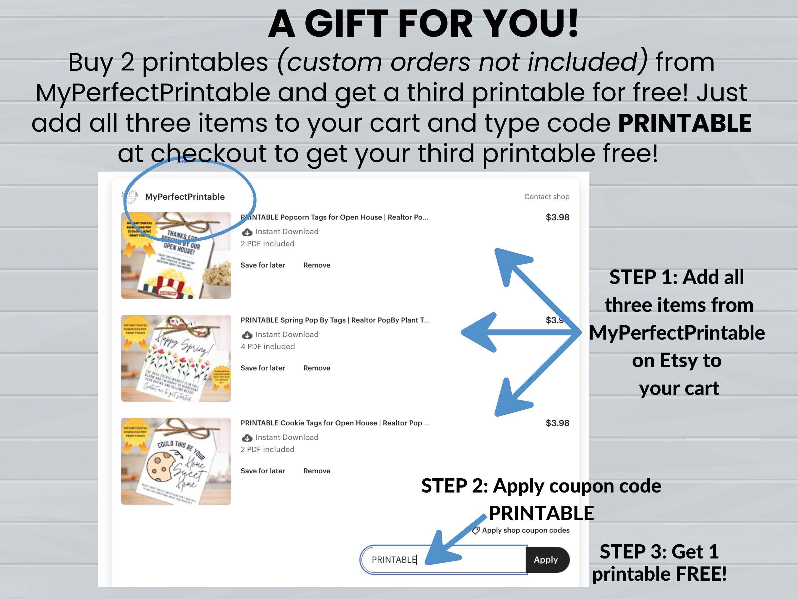 PRINTABLE Easter Pop by Tags Realtor Popby Easter Plant Tags Real ...