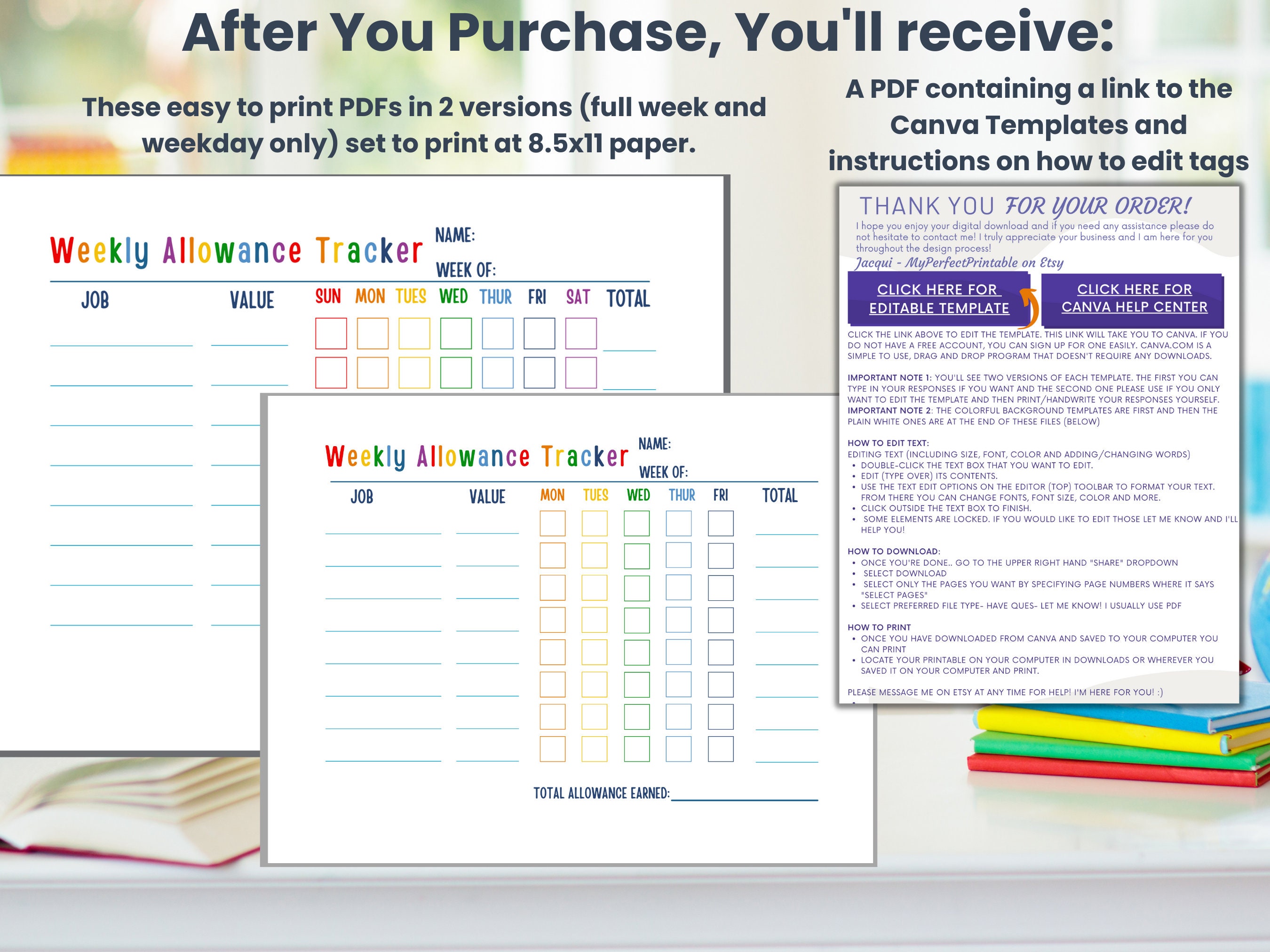 Allowance Tracker Printable Allowance Chore Chart Kids - Etsy Australia