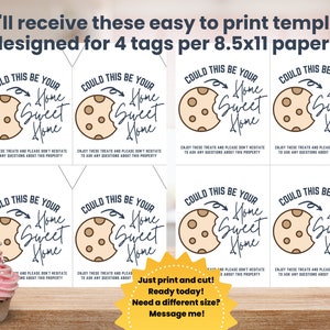 Realtor Open House Cookie Tags: Home Sweet Home Gift (digital Download ...