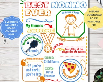 Nonno Coloring Page - Etsy
