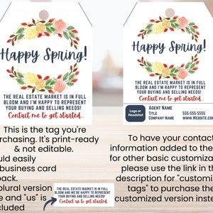 PRINTABLE Spring Real Estate Pop by Tags Realtor Popby Plant Tags ...