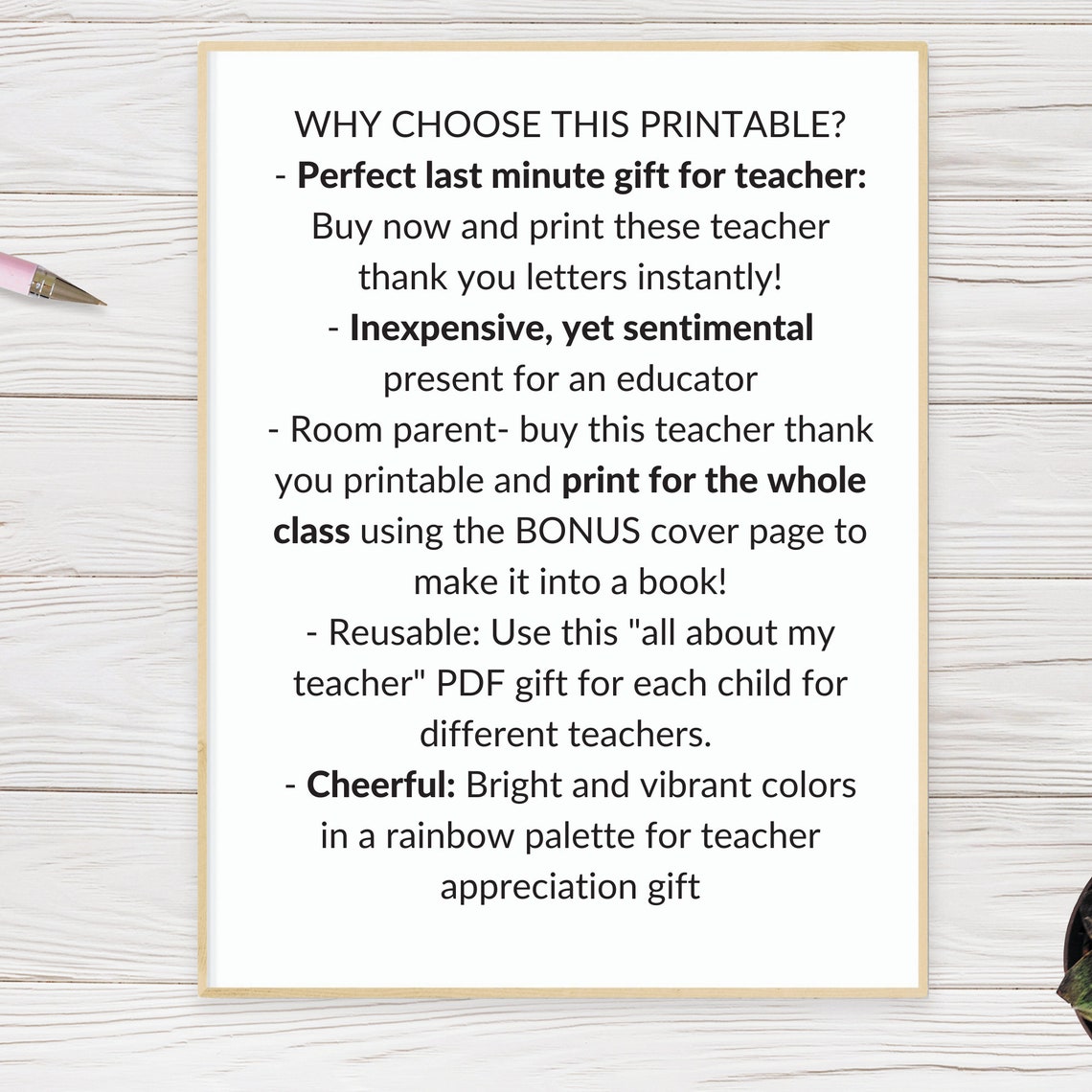 Preschool Teacher Appreciation Printable All About Pre School | Etsy