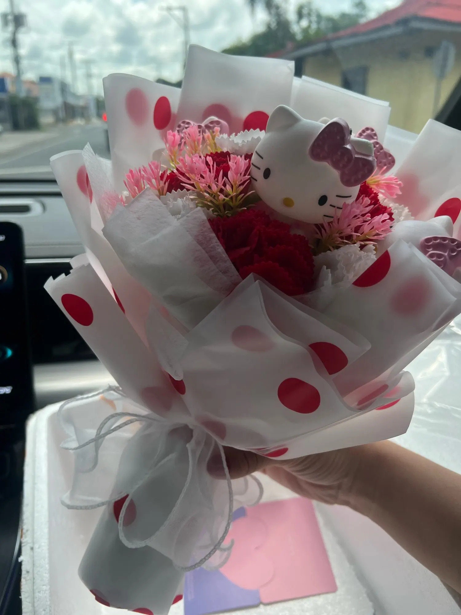 Hello Kitty Bouquets, Red Pink Purple Sanrio Kitties Bouquet, Flowers Arrangement Flowers ...