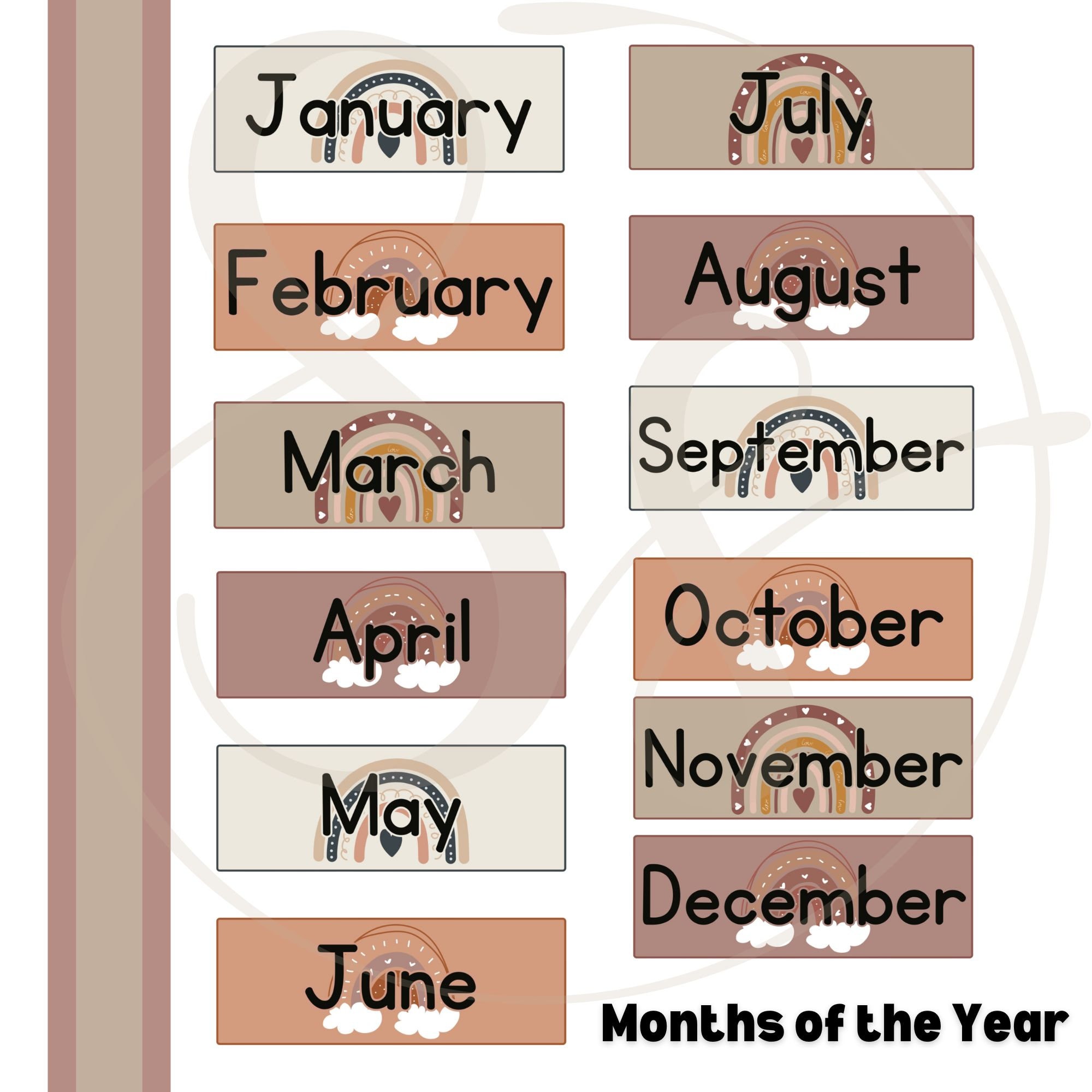 Boho Digital Classroom Posters, Printable Downloads, Alphabet, Days of ...