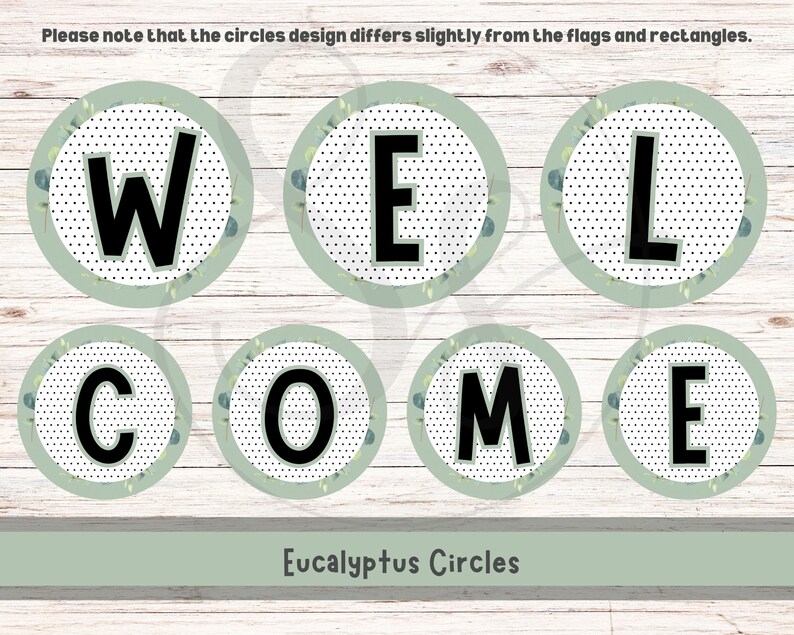 Eucalyptus and Dots Classroom Welcome Board, Printable Downloads ...