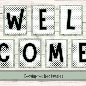 Eucalyptus and Dots Classroom Welcome Board, Printable Downloads ...