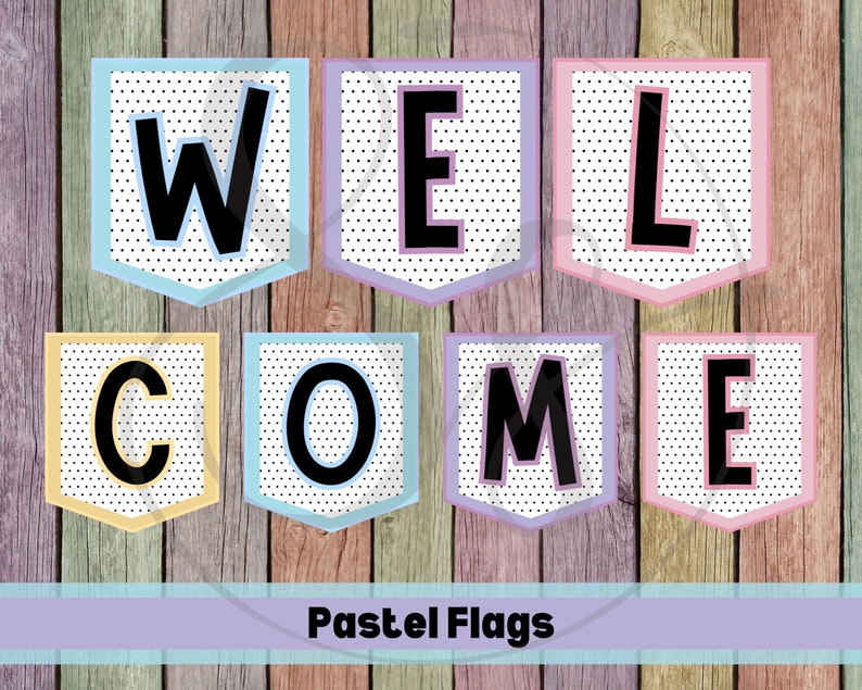 Cute Pastel and Dots Classroom Welcome Board, Printable Downloads ...