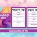 Abstract Neon Substitute Teacher Binder, Printable Downloads, Simple ...