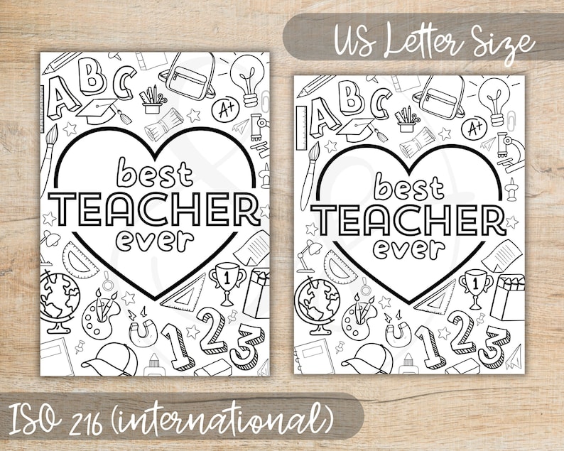Printable Teacher Appreciation Coloring Page, Best Teacher Ever ...