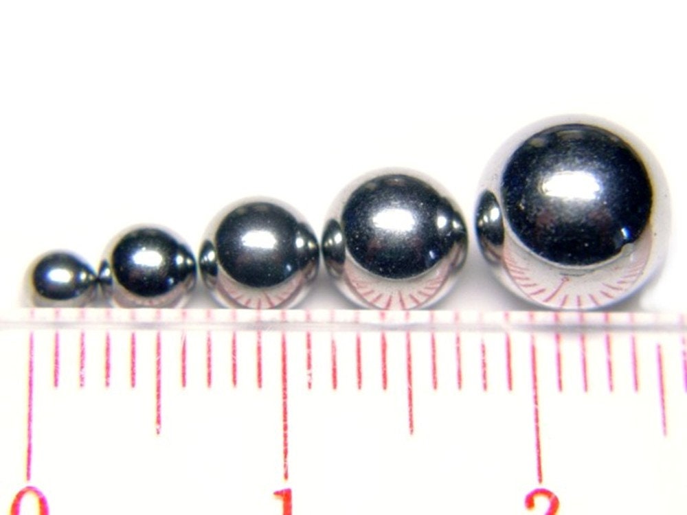 14g Plain Steel Ball Part for External Bars for Body Jewelry - Etsy