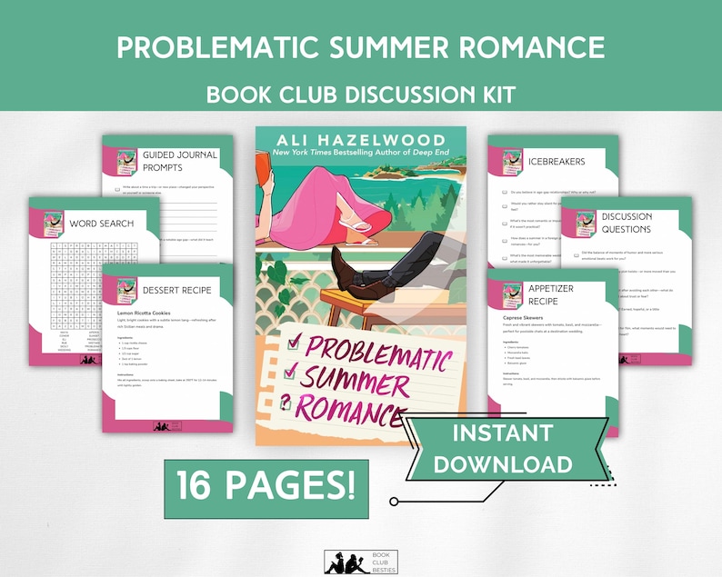 Problematic Summer Romance Book Club Kit – Ali Hazelwood PDF, Digital ...