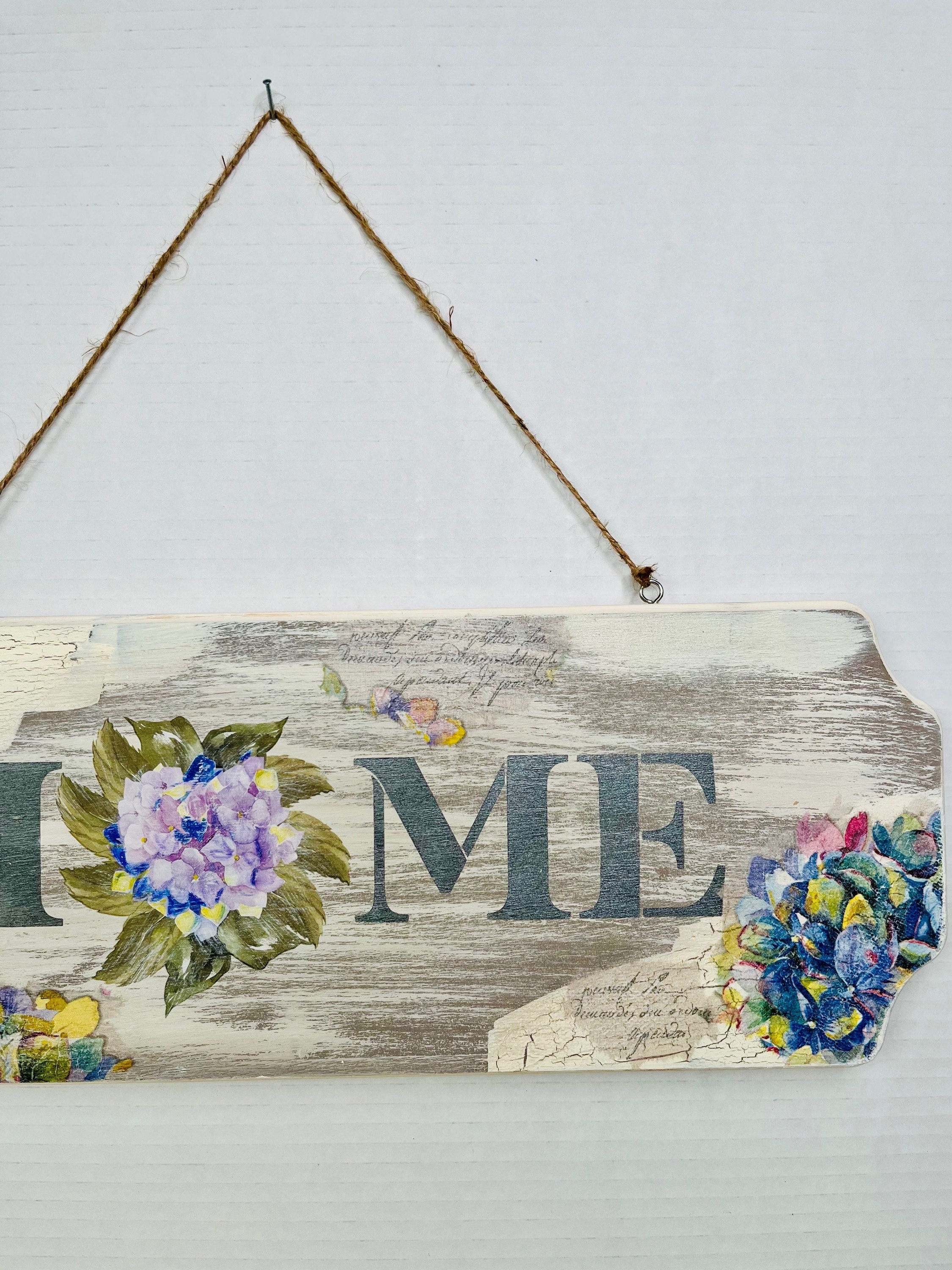 Welcome Sign, Home Sign, Anchor, Home Decor, Door Hanger, Hydrangea - Etsy