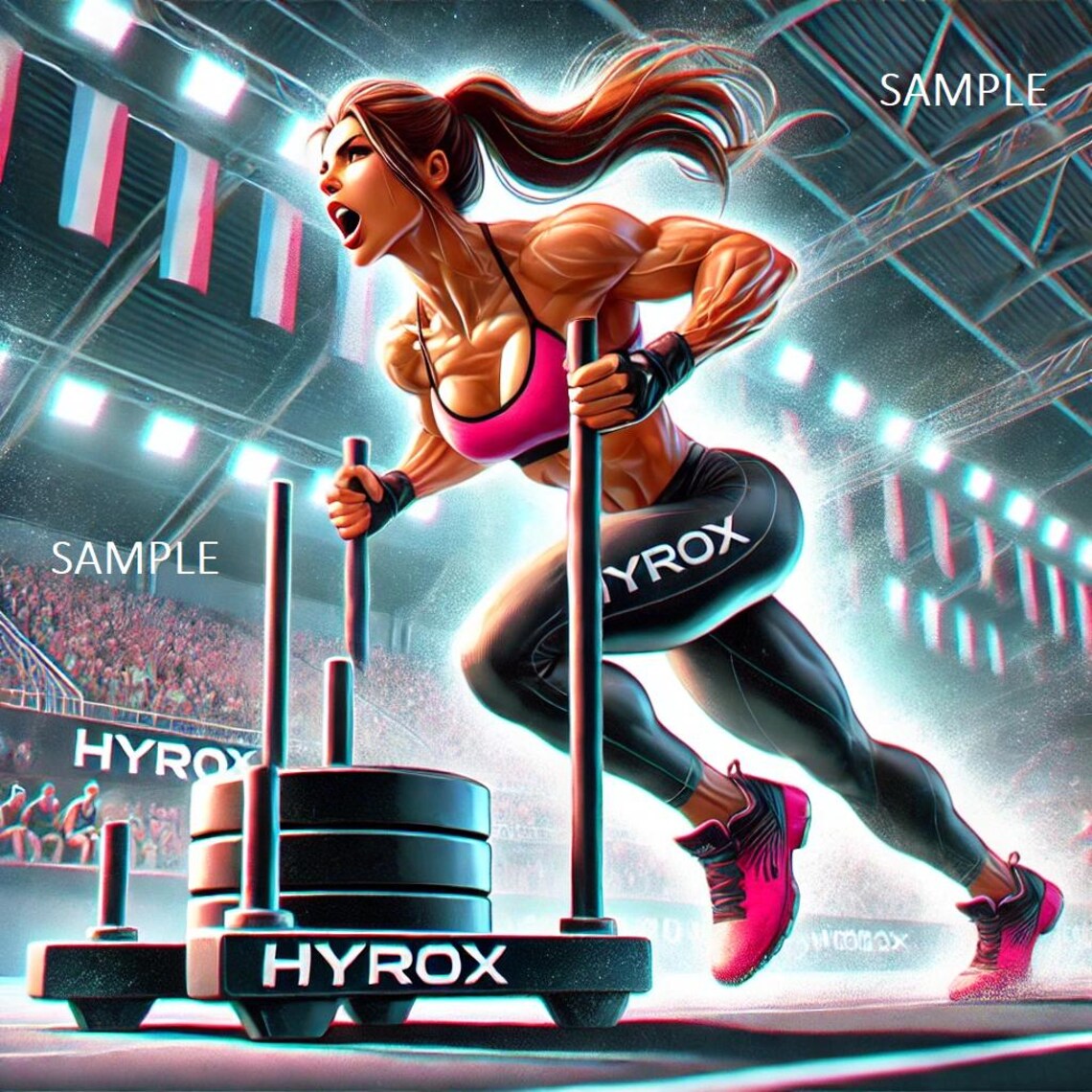 HYROX Girl PNG Download - Sticker, Prints, Art, Collectibles - Etsy