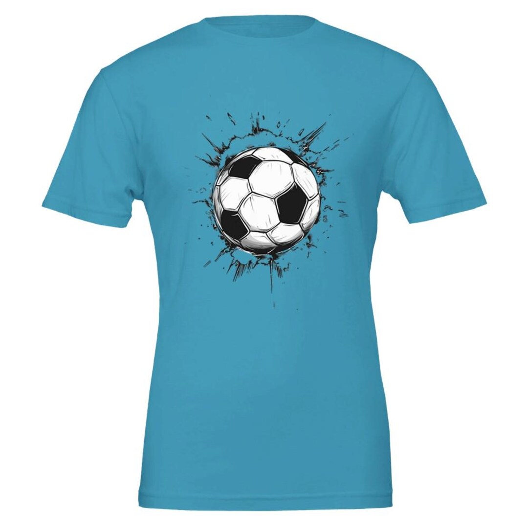 Soccer Ball Busting Through Premium Unisex Crewneck T-shirt - Etsy