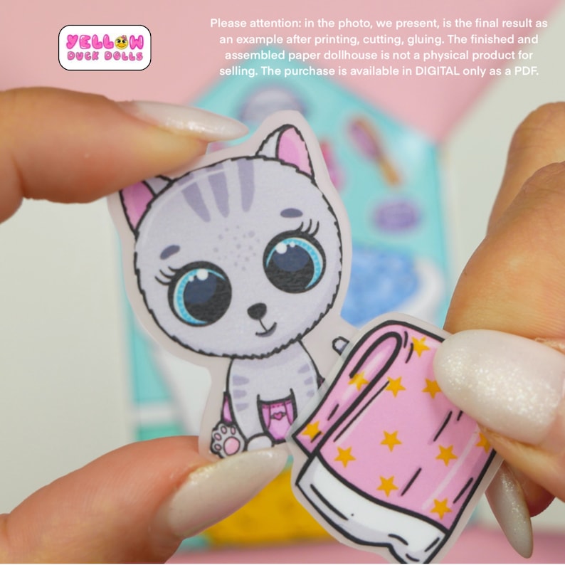 Printable Paper Cat House & Dolls: DIY Kids Activity (digital Download ...