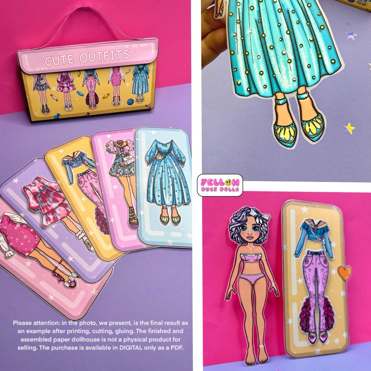 Printable Paper Dolls Dress up Kit, DIY, Activities for Kids, Instant ...