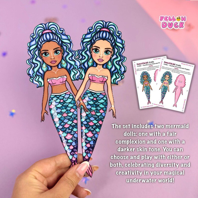 Mermaid Paper Dollhouse Printable Kit: DIY Craft (digital Download) - Etsy