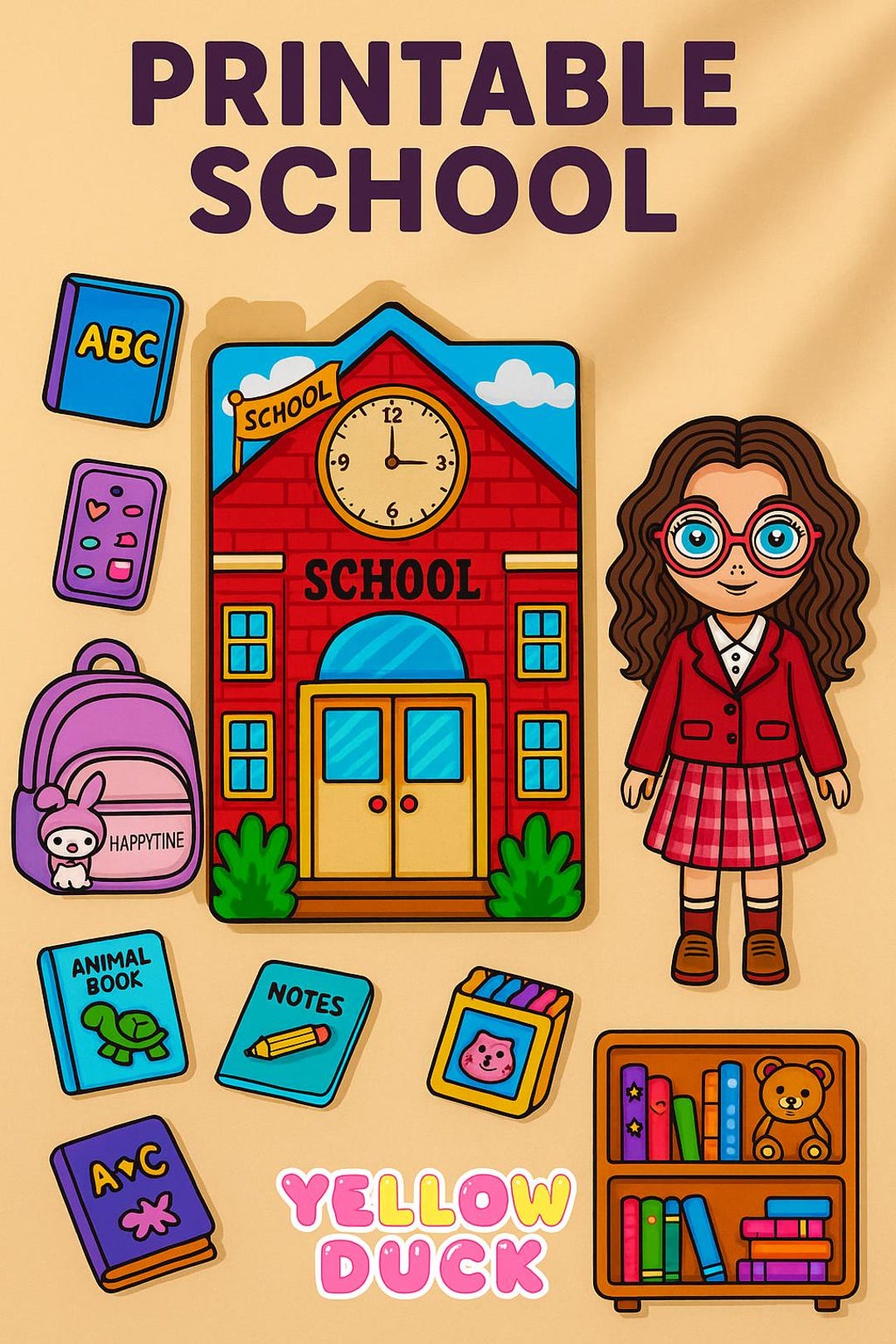 How To Make Paper Doll School