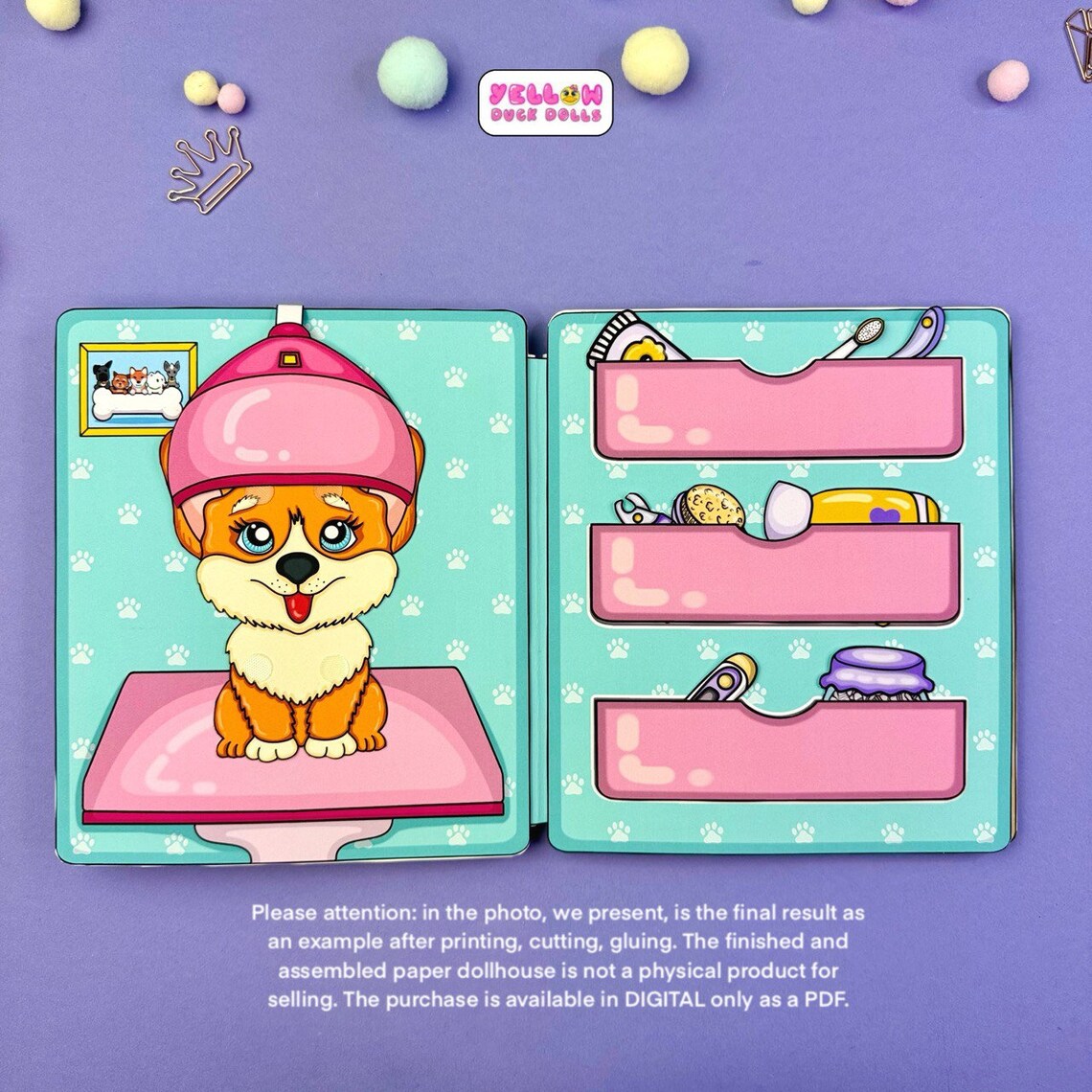 Printable Dog’s Dollhouse - DIY Papercraft Game Kit for Kids, Activity ...