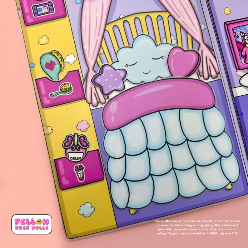 Printable Paper House, Unicorn Doll Print & Play Kit, Montessori Toy ...