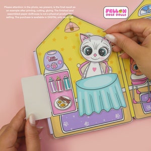 Printable Paper Cat House & Dolls: DIY Kids Activity (digital Download ...