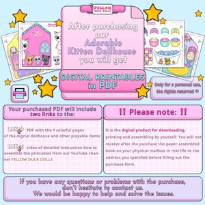 Printable Paper Cat House & Dolls: DIY Kids Activity (digital Download ...