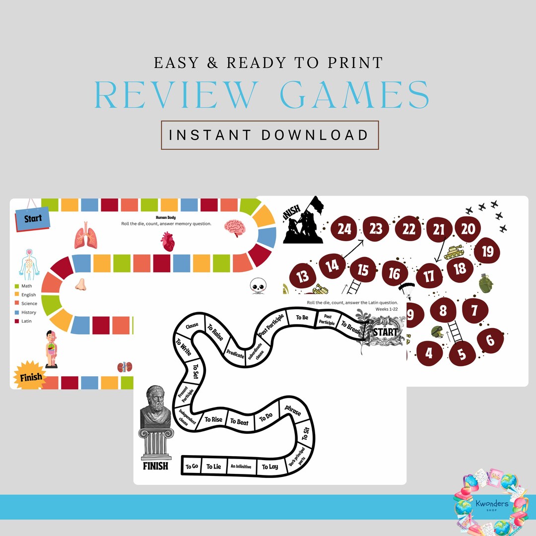 Classical Conversations Review Games L Cycle 3 L Chutes and Ladders L ...